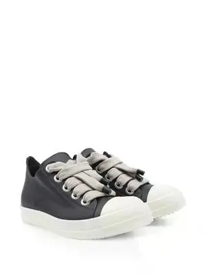 Rick Owens Leather Lace-up Sneakers - Black