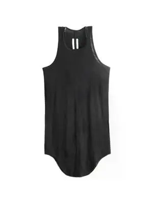 Rick Owens Curved Hem Racerback Tank - Black
