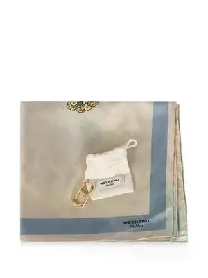 Max Mara Floral-print Silk Scarf - Neutrals