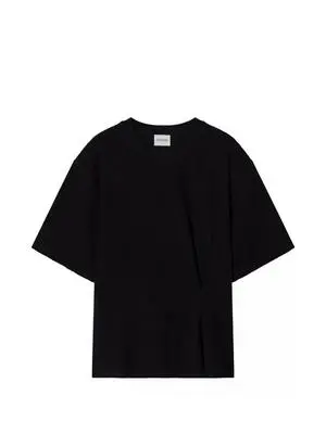 Closed Ribbed Draped T-shirt