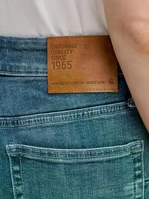 BENETTON Flare-leg Jeans In Washed Denim
