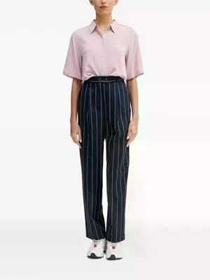 BENETTON Pinstripe Pattern Pleated Trousers