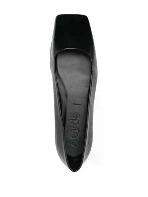 AeydĒ Matti Square-toe Ballerina Shoes - Black