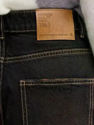BENETTON Contrast-stitch Wide-leg Jeans