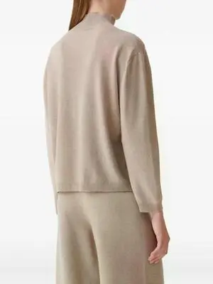 Fabiana Filippi High-neck Sweater With Bead Embellishment - Neutrals