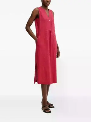 BENETTON Sleeveless V-neck Midi Dress With Side Slits
