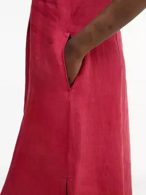 BENETTON Sleeveless V-neck Midi Dress With Side Slits