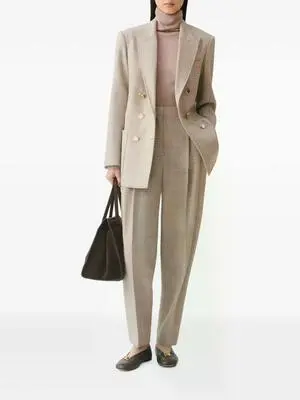 Fabiana Filippi Pleated Check Pattern Trousers