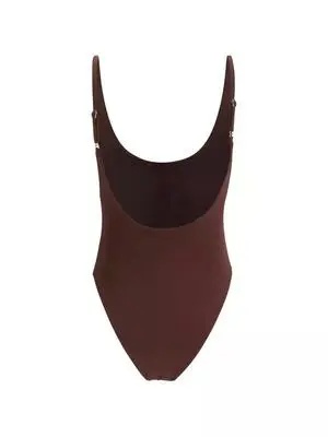 Magda Butrym Scoop Neck Swimsuit - Brown
