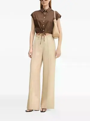 GAUDI Pin-tucked Wide-leg Trousers