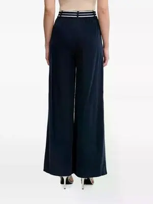 BENETTON Striped Belt Wide-leg Trousers