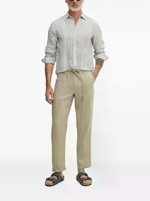 BENETTON Drawstring Waist Trousers With Straight Leg