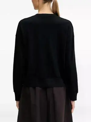 BENETTON V-neck Long Sleeve Sweater - Black