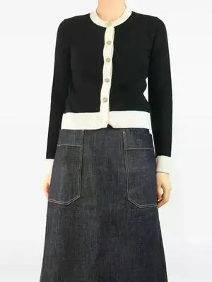 From Future Cashmere Cardigan With Contrast Trim
