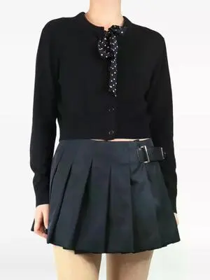 Altuzarra Polka-dot Neck-tie Cropped Cardigan