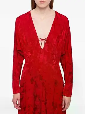Zadig&Voltaire Rouna Jac Horses Dress - Red