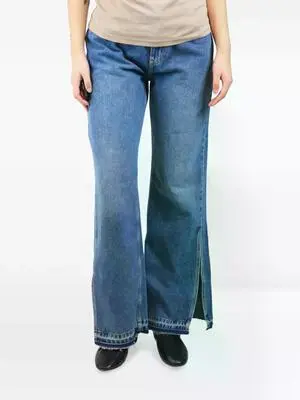 STEL Split-hem Wide-leg Jeans