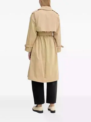 BENETTON Double-breasted Belted Trench Coat