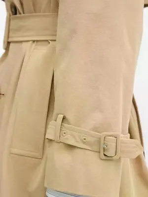 BENETTON Double-breasted Belted Trench Coat