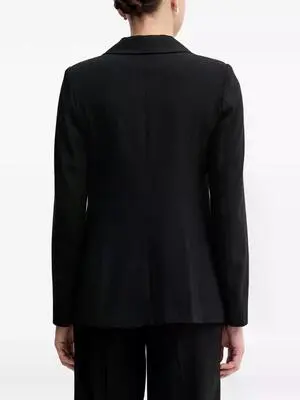 BENETTON Notched Lapel Single-breasted Blazer - Black