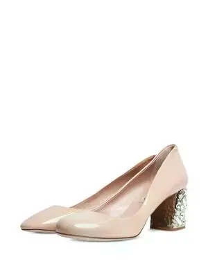 Miu Miu Crystal-embellished Patent Leather Pumps