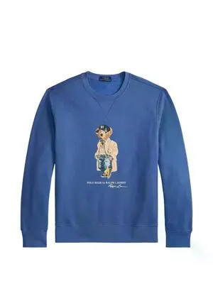 Polo Ralph Lauren Crew Neck Sweatshirt With Polo Bear Motif - Blue