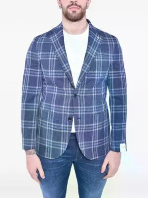 L.B.M. 1911 Prince Of Wales Single-breasted Jacket - Blue