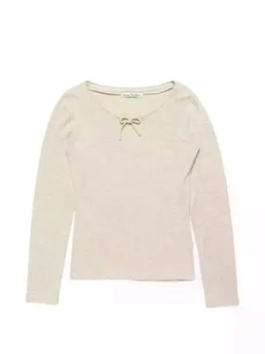 Acne Studios Long Sleeve T-shirt With Bow Detail