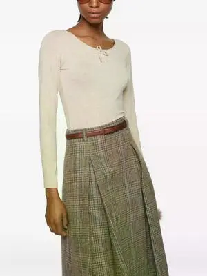 Acne Studios Long Sleeve T-shirt With Bow Detail