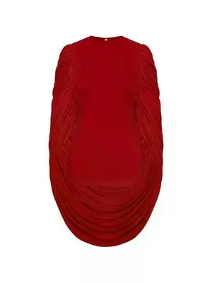 SEEN USERS Angel Draped Blouse - Red