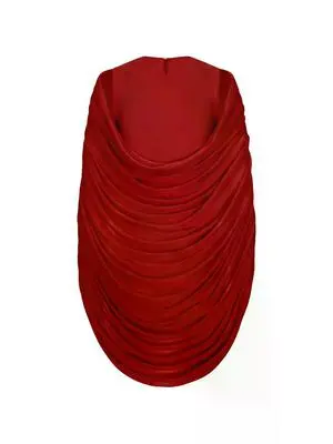 SEEN USERS Angel Draped Blouse - Red