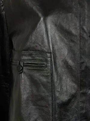 Ermanno Scervino Leather Crinkled Finish Jacket