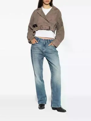 ALLSAINTS Ophelia Cropped Belted Jacket