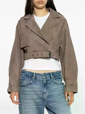 ALLSAINTS Ophelia Cropped Belted Jacket