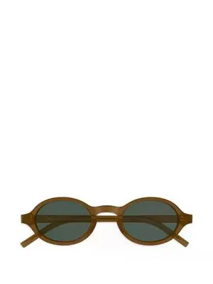 Saint Laurent Oval Frame Sunglasses - Brown