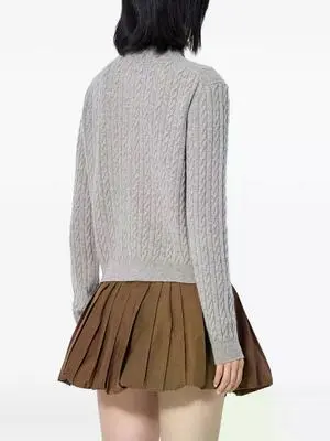 Miu Miu Cable Knit Button-down Cardigan
