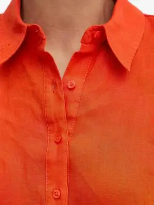 BENETTON Short Sleeve Linen Shirt