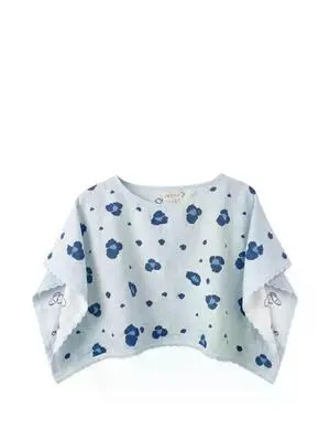 ORSINA Leopard Print Scalloped Edge Top