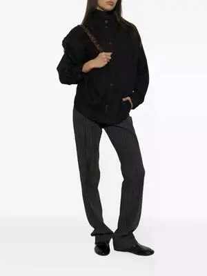 IRO PARIS Fenya High-neck Gathered Denim Shirt