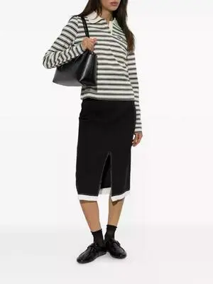 SAMSOE SAMSOE Striped Long-sleeve Polo Shirt