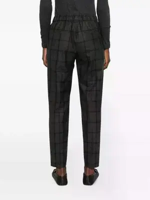 Peserico Check Pattern Elasticated Waist Trousers
