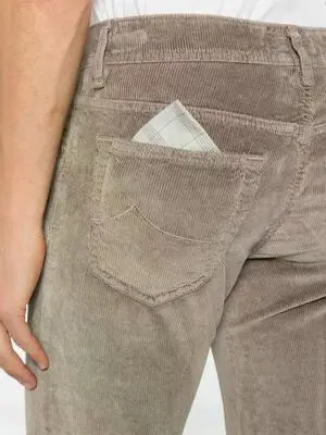 Jacob Cohen Bard Slim-fit Corduroy Trousers - Neutrals