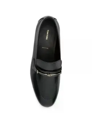 TOM FORD Gigi T-hardware Leather Loafers