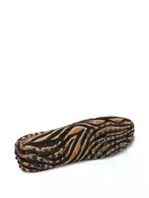 TOD'S Gommino Tiger-print Loafers - Black