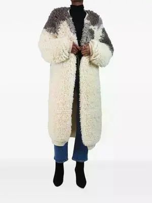 Raey Cream Cashmere Shaggy Coat