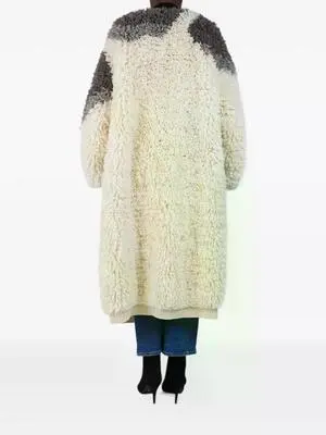 Raey Cream Cashmere Shaggy Coat