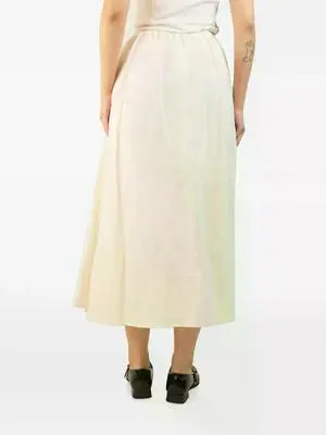 CABBAGES & ROSES Pleated Wrap-front Skirt