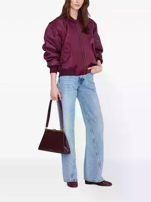 ANINE BING Leon Zip-up Bomber Jacket - Red