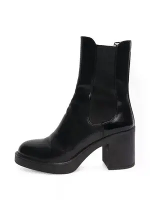 Prada Elasticated-side Leather Ankle Boots