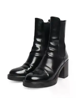 Prada Elasticated-side Leather Ankle Boots